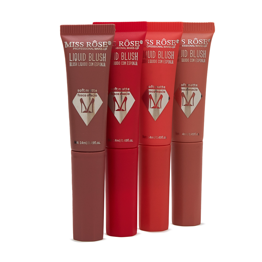Blush Matte Liquido Cor 01 a 04 - Miss Rôse com 14ml - Berlo