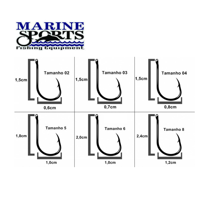 Anzol Marine Sports Chinu Black Nickel - Kalangos Pesca