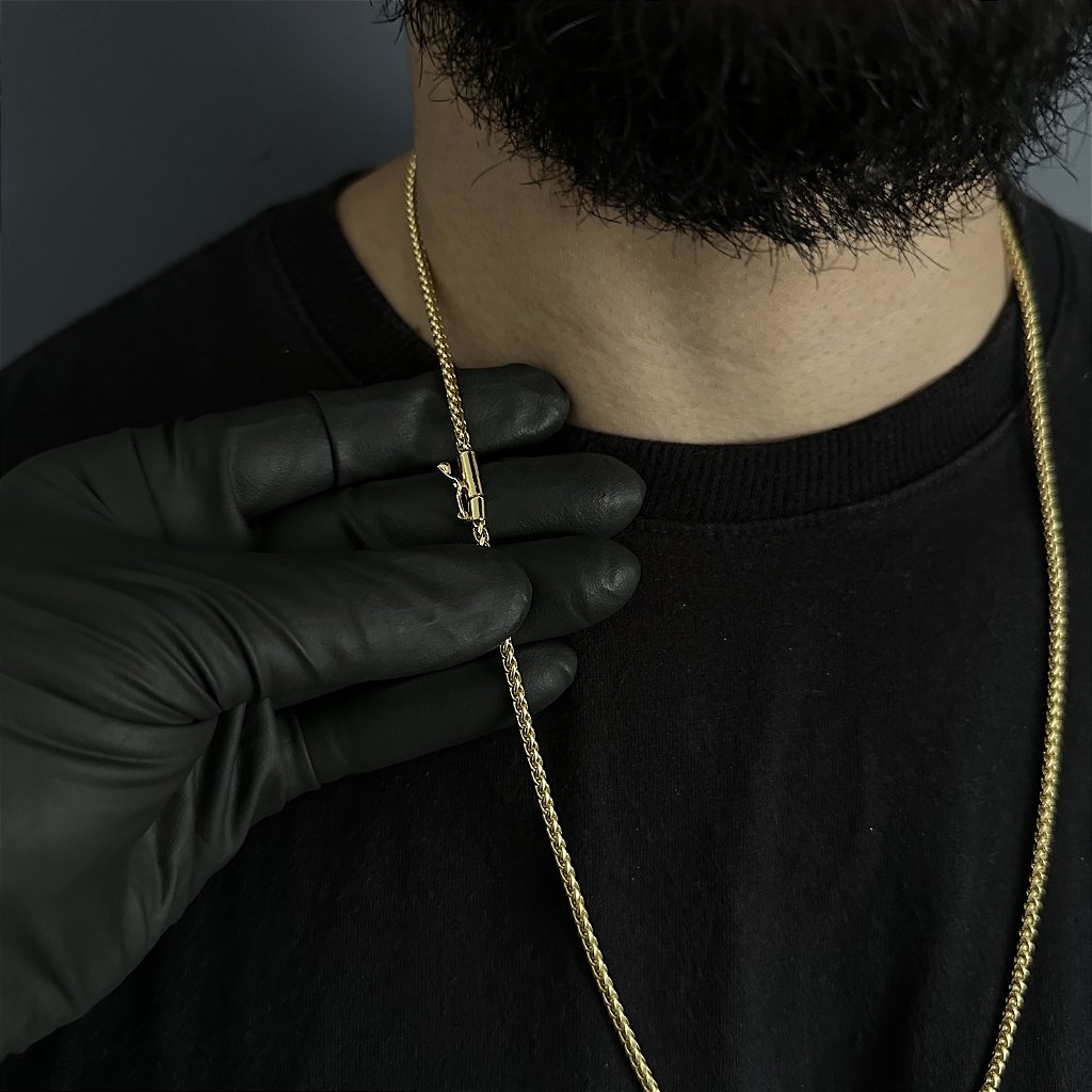 CORRENTE PERUANA FECHO CANHÃO (3mm -70cm-5G) - DELUXE JOIAS RECIFE ATACADO