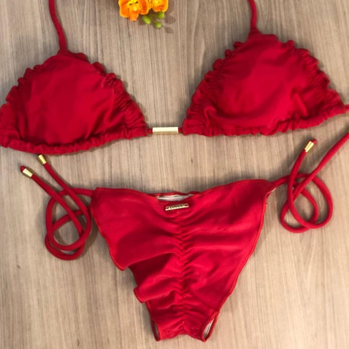 Biquini Ripple Curtininha Calcinha Empina Bumbum Com Lateral De