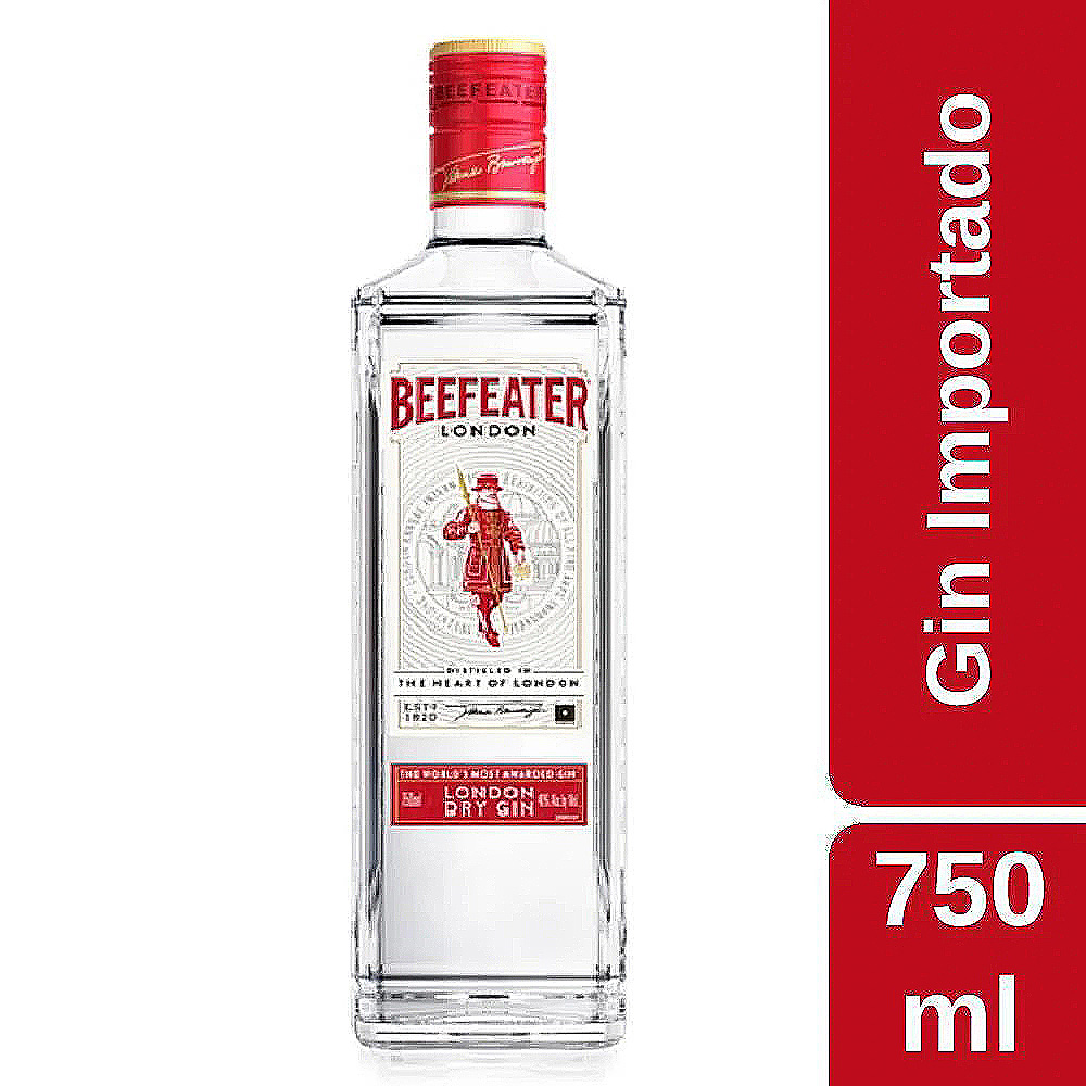 GIN BEEFEATER 750ML - Compre Bebidas Online - Whisky, Vodka, Tequila ...