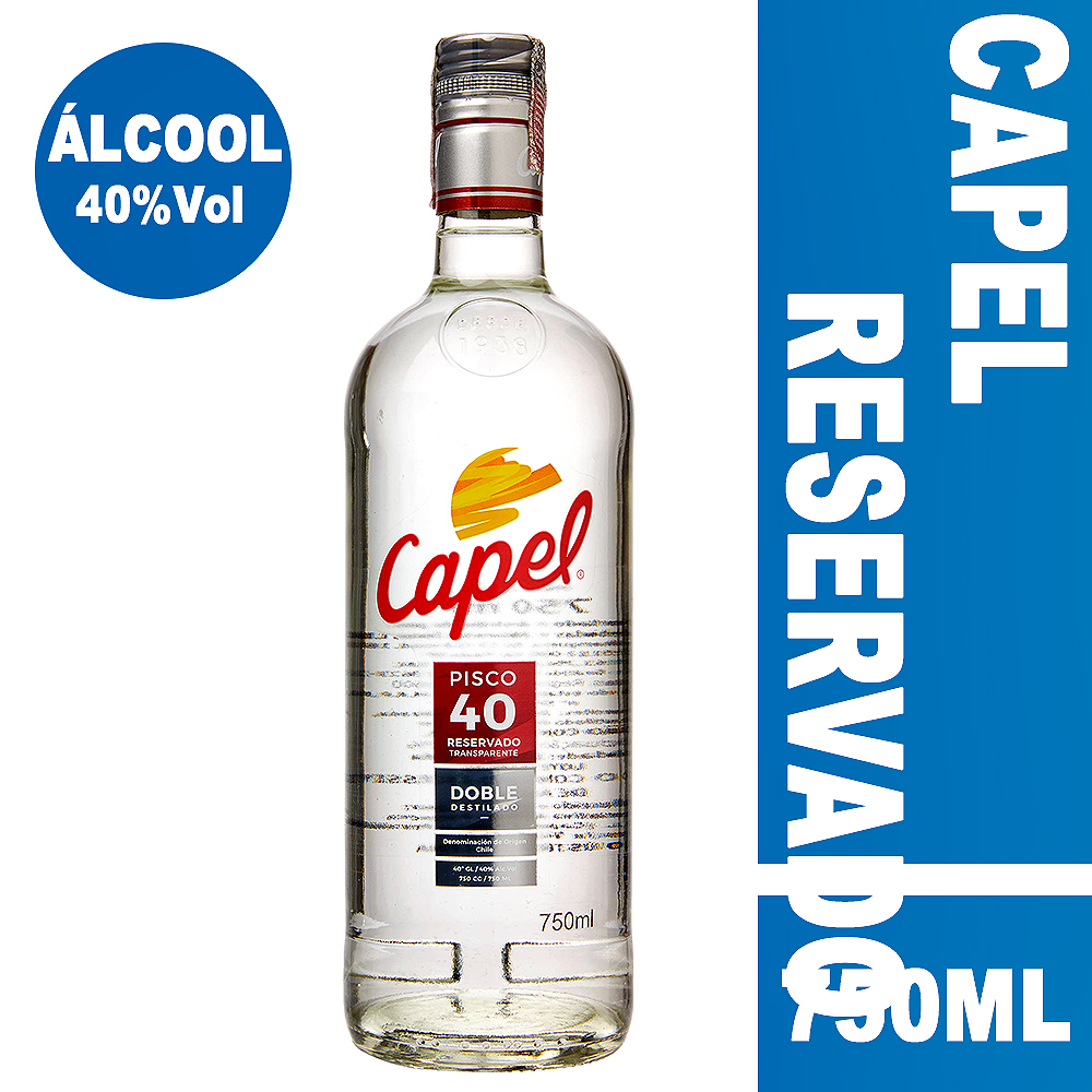 Pisco Capel Reservado 750ml - Compre Bebidas Online - Whisky, Vodka ...