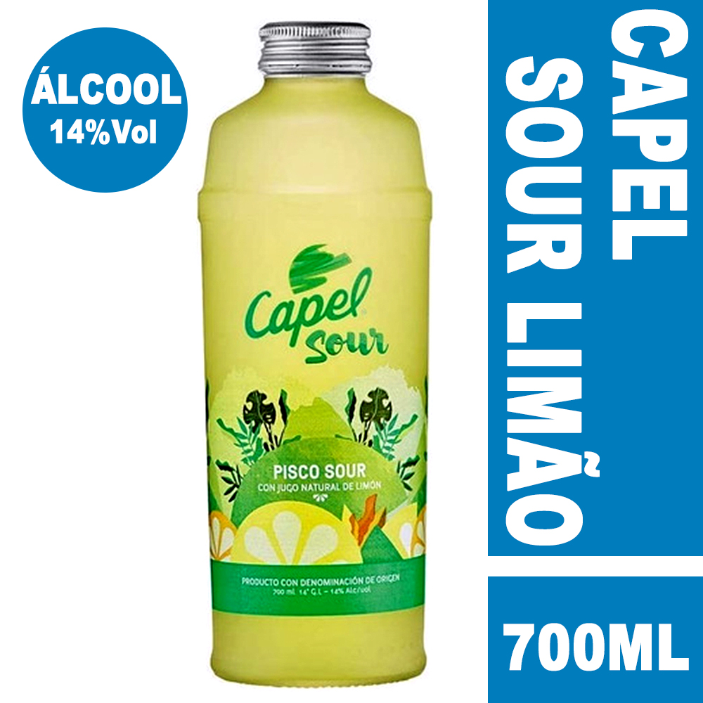 Pisco Capel Sour Limão 700ml - Compre Bebidas Online - Whisky, Vodka ...
