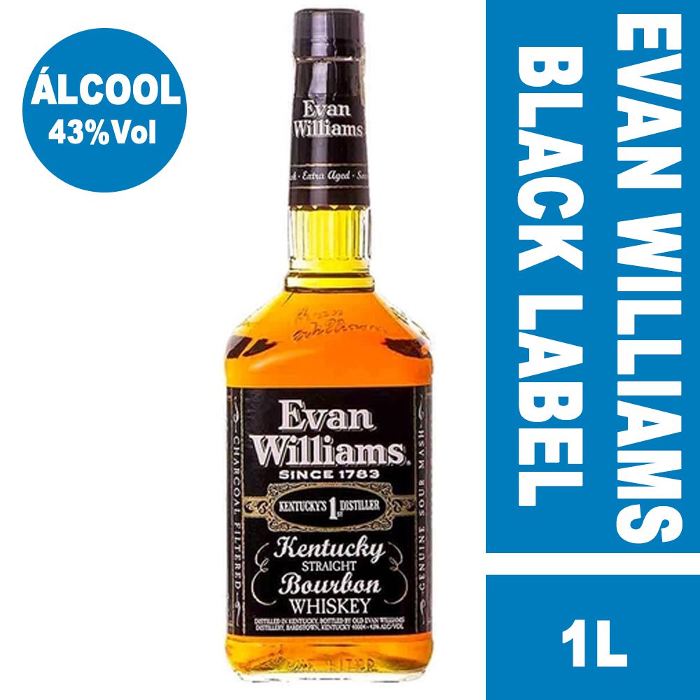 Whisky Evan Williams Black Label Garrafa De 1000ml - Compre Bebidas ...