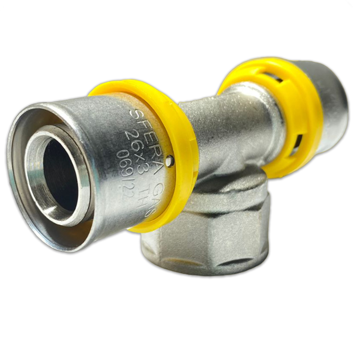 TE ROSCA CENTRAL 26 MM X 3/4F X 26 MM MULTICAMADA GAS - EMMETI - FORGÁS ...