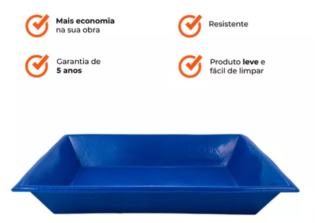 Caixa Massa 350L Polietileno Azul Afort – qualidade garantida ...