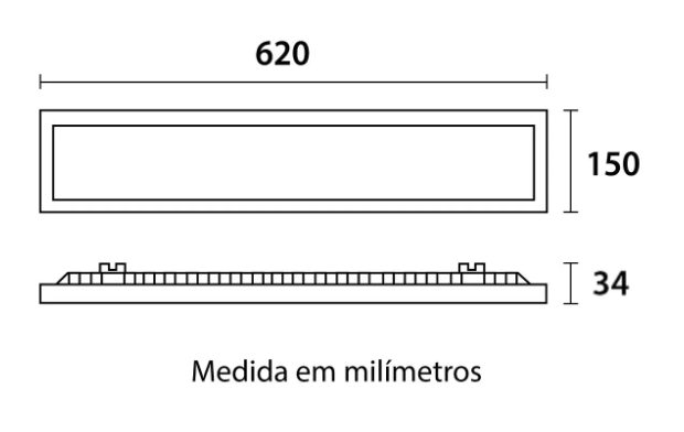 Painel Led Emb Retan 20W 4100K 62X15 80554104 Blumenau – qualidade ...