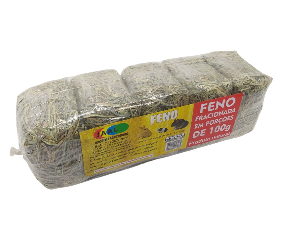 Feno Fracionado Para Roedores Jaal - 500g - Roseja Pets