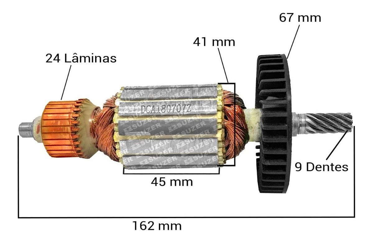 Induzido Rotor Serra Circular1523.0 GSK 190 9 Dentes 220v - suzer