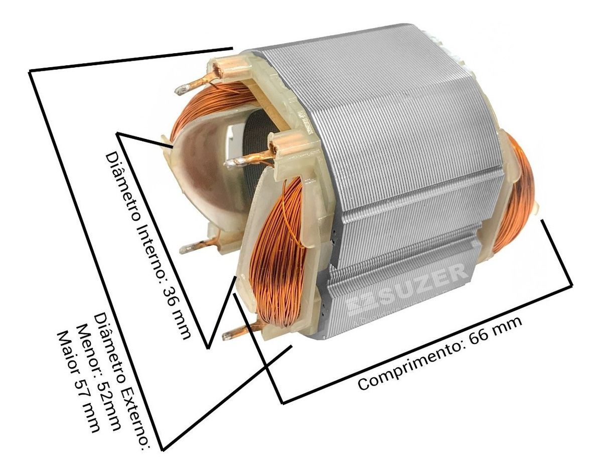 Induzido Com Peça Do Motor P/ Martelete 820w Gbh 2-24d 127v - suzer