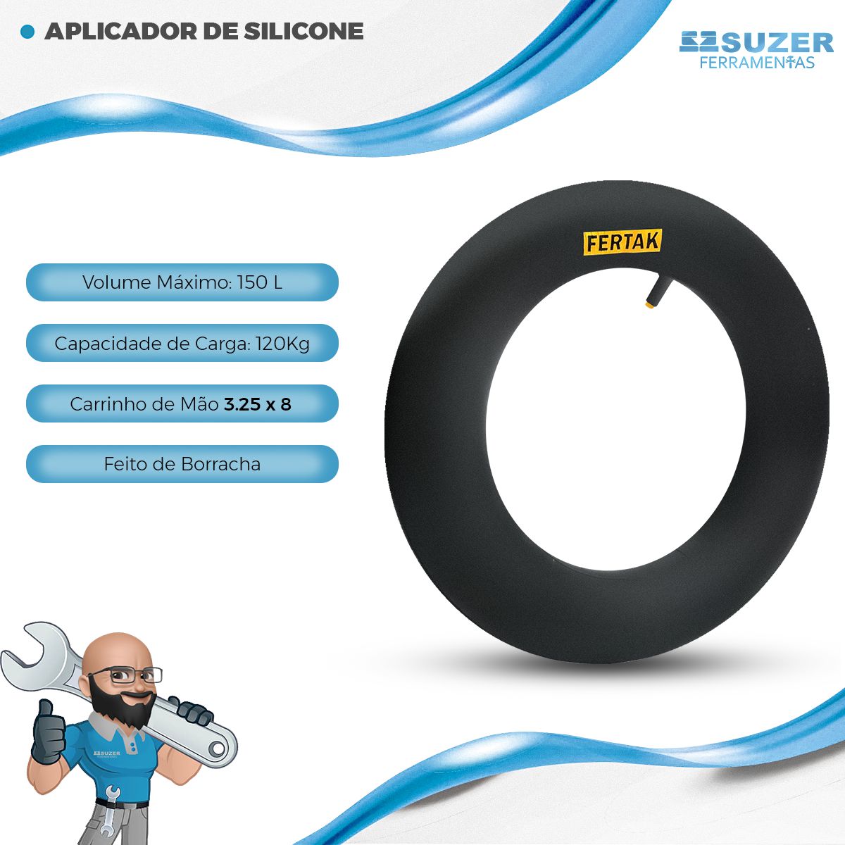 Câmara De Ar Para Pneu De Carrinho De Mão/carriola Pedreiro - suzer