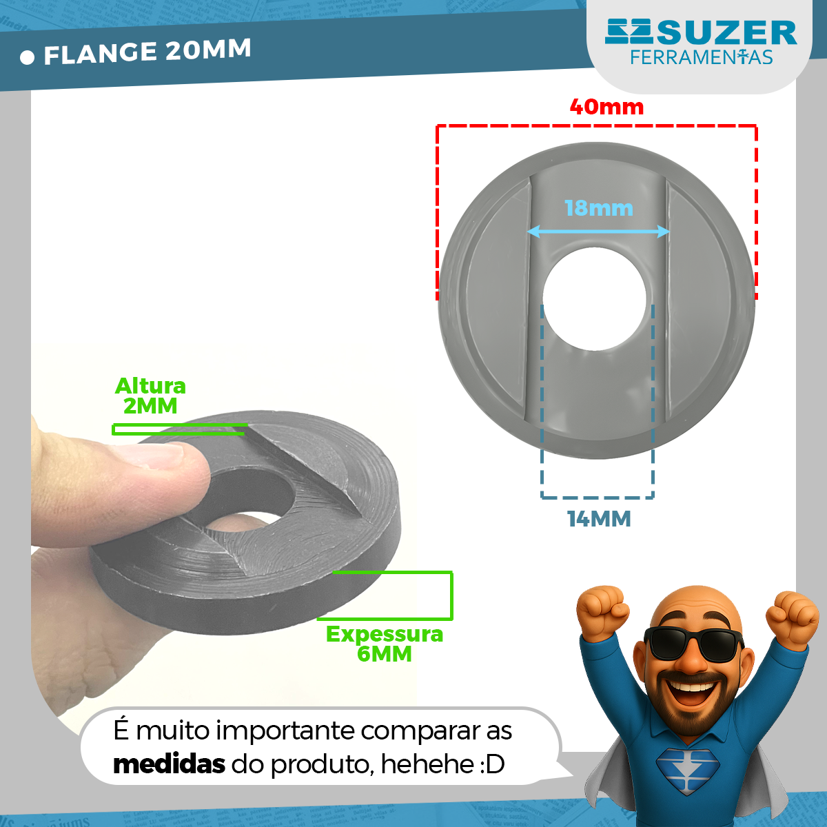 Kit Discos Diamantado Widea Flange 20mm 22mm Esmerilhadeira - suzer