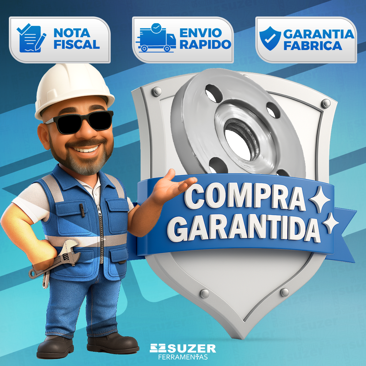 Porca Externa Para Todas Esmerilhadeira Furo M14 10 Peças - suzer