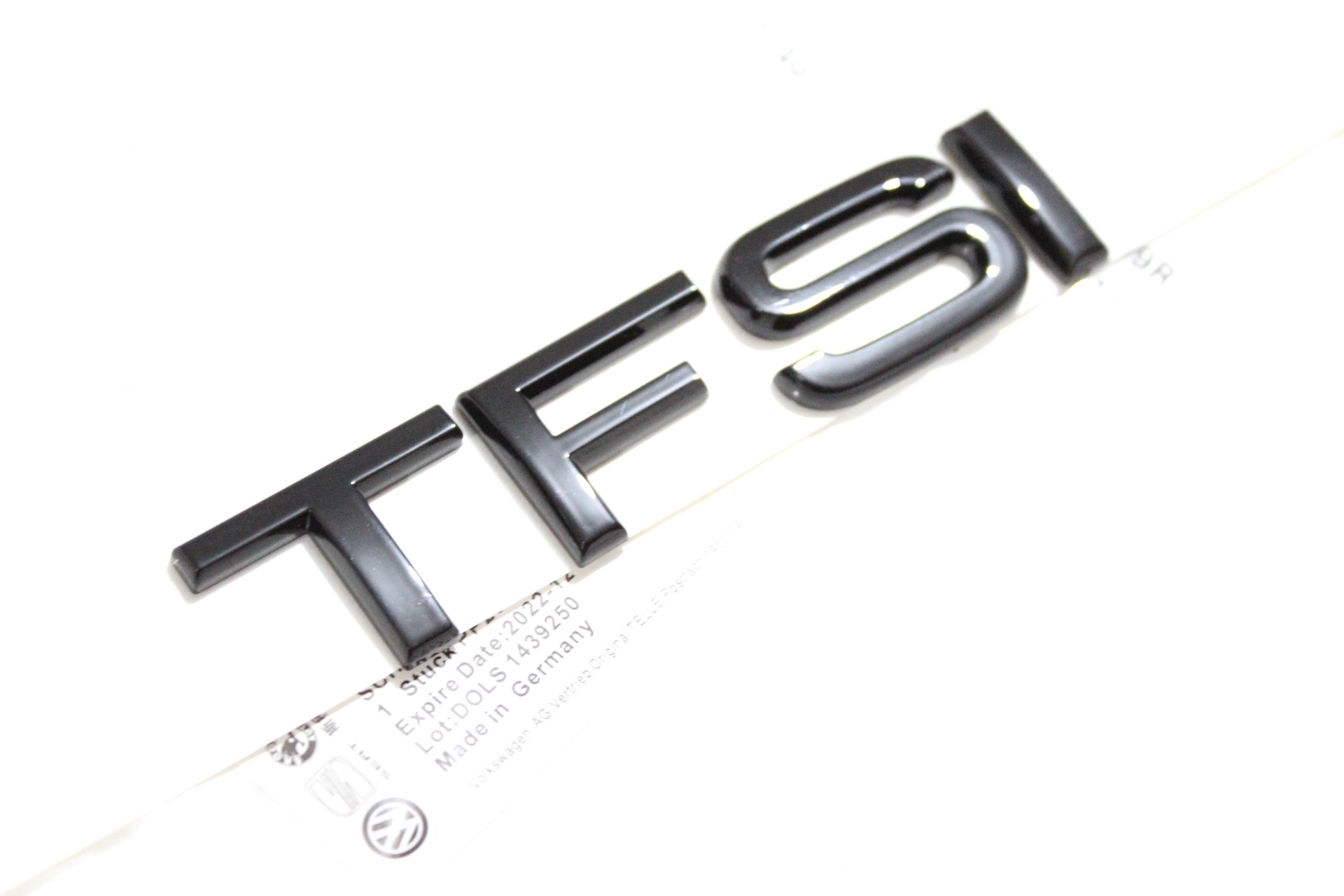 Emblema TFSI / FSI Audi Original Preto - Assaliz Import.