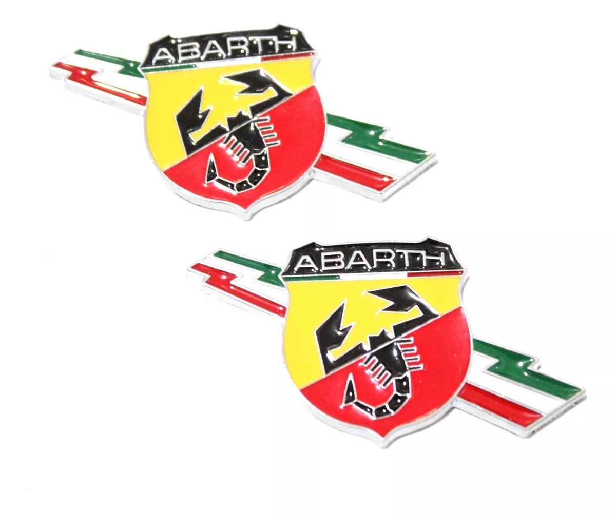 Par Emblema Abarth Fiat 500 Punto Linea Palio Uno Bravo Stilo - Assaliz ...