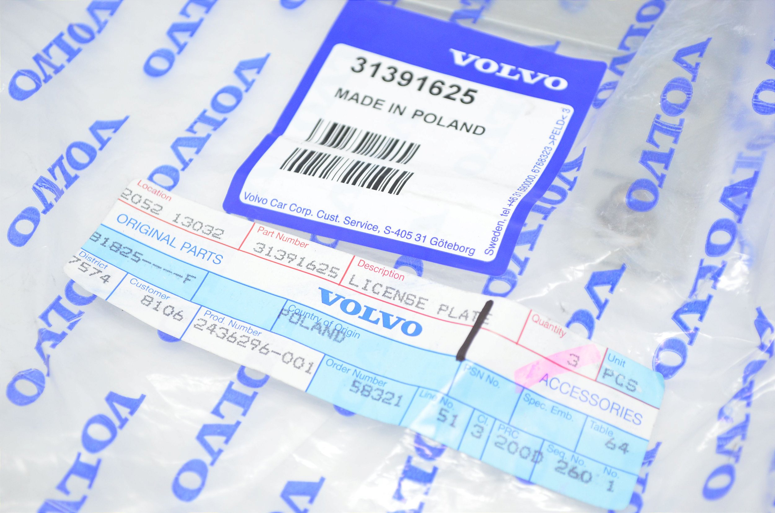 Suporte Placa Dianteiro Volvo S60 C30 C60 XC60 XC70 S80 S70 31391625 ...