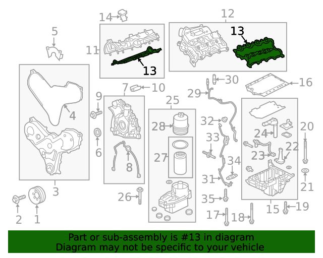 Junta Tampa Válvulas Land Rover Discovery 3 4 2.7 3.0 TDV6 LR029132 ...