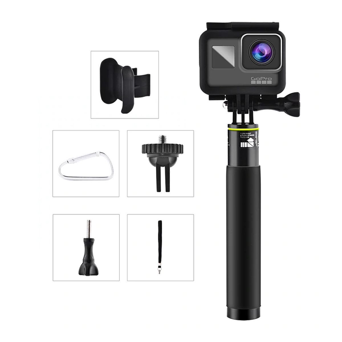 BASTÃO MINI RETRÁTIL METAL 20 A 80 CM - LPGBR80 - Loja do Pão-duro