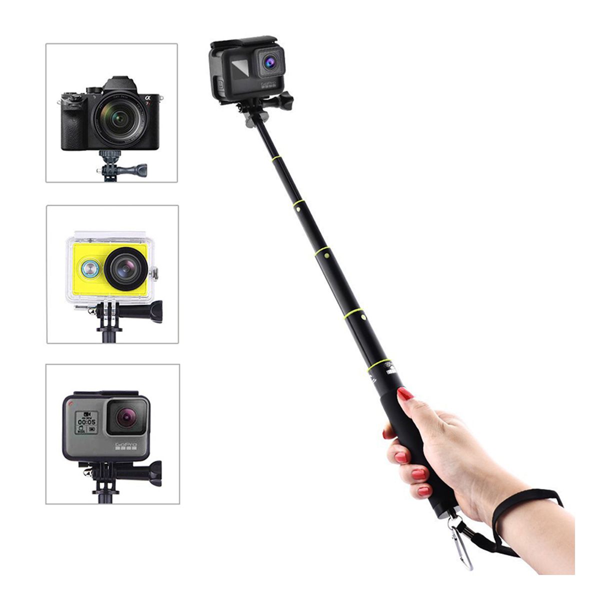 BASTÃO MINI RETRÁTIL METAL 20 A 80 CM - LPGBR80 - Loja do Pão-duro