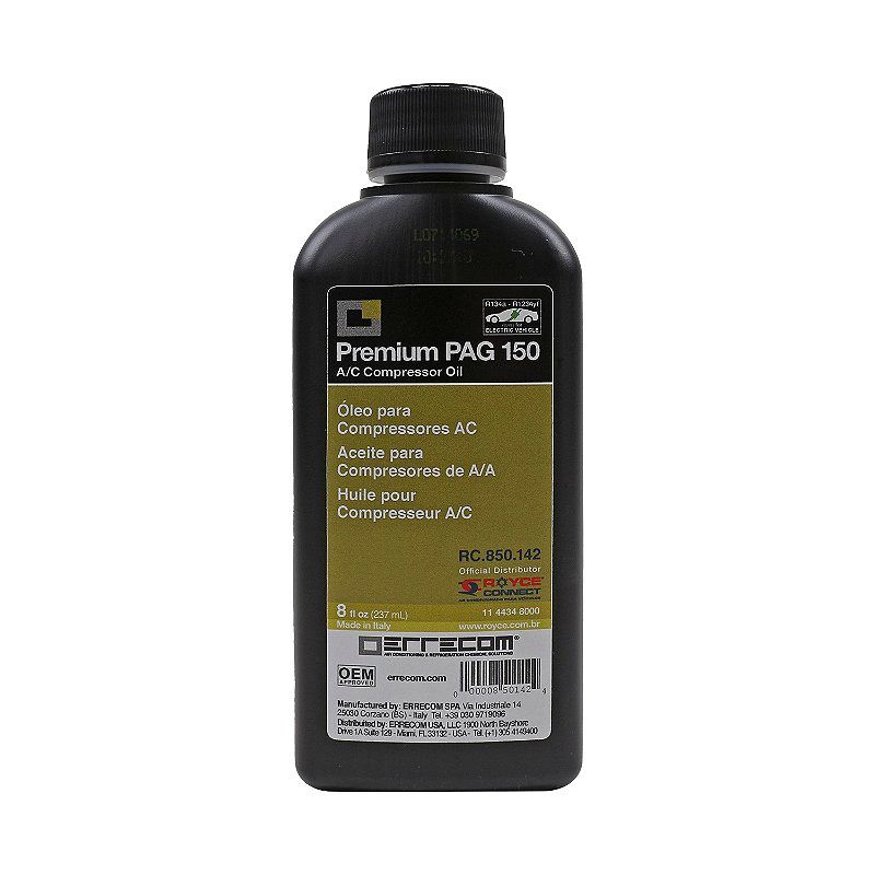 Óleo para Compressor de Ar Condicionado R134a PAG 150 Errecom 237ml ...