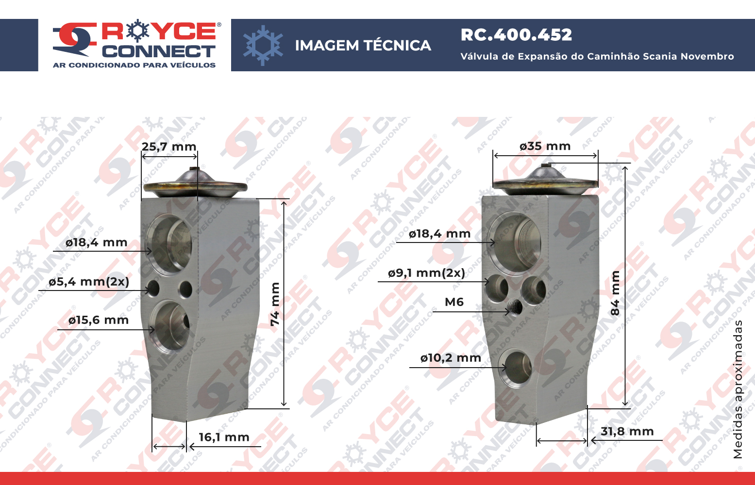 Válvula de Expansão Caminhão NTG 2018 Em Diante OEM: 2301596 - Manbrape ...