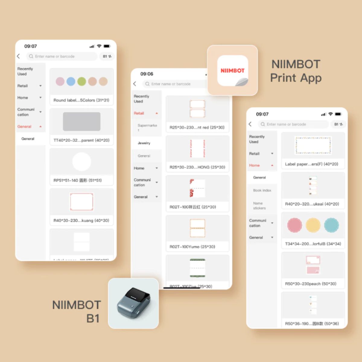 Rolo de etiquetas 60x40mm Branca (125un) - Niimbot Brasil