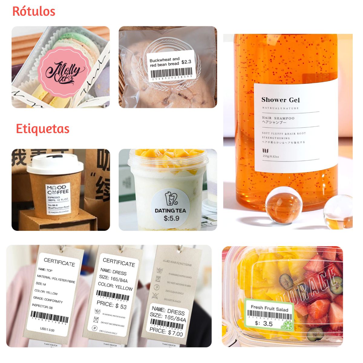 Rolo de etiquetas 30x15mm (460un) - Niimbot Brasil