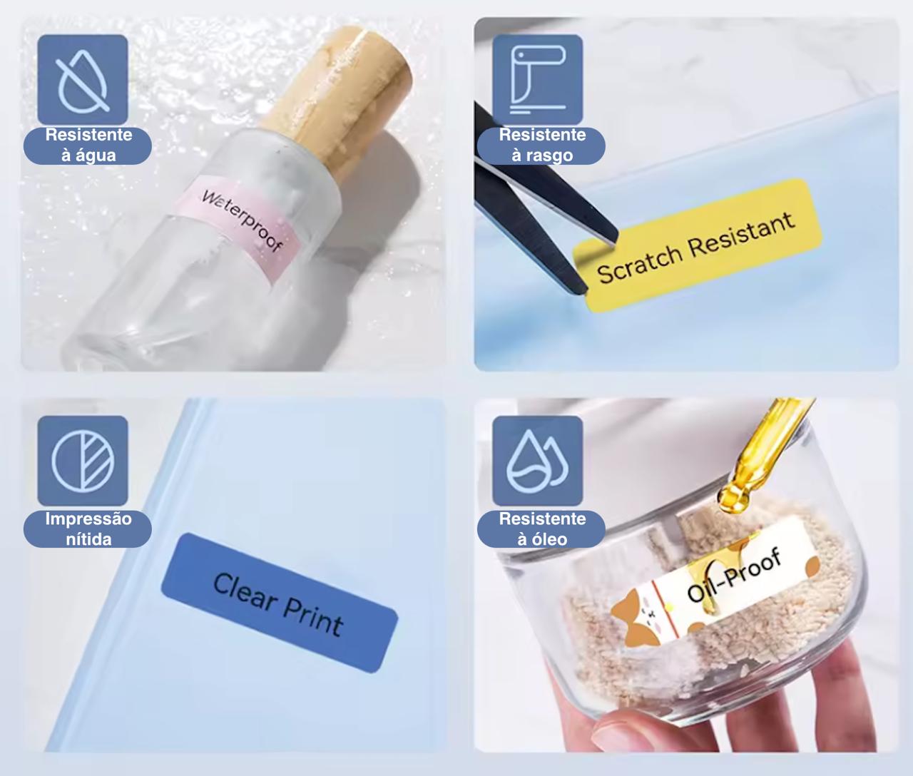 Rolo de etiquetas Branco Fosco 14x75mm (90un) - Niimbot Brasil