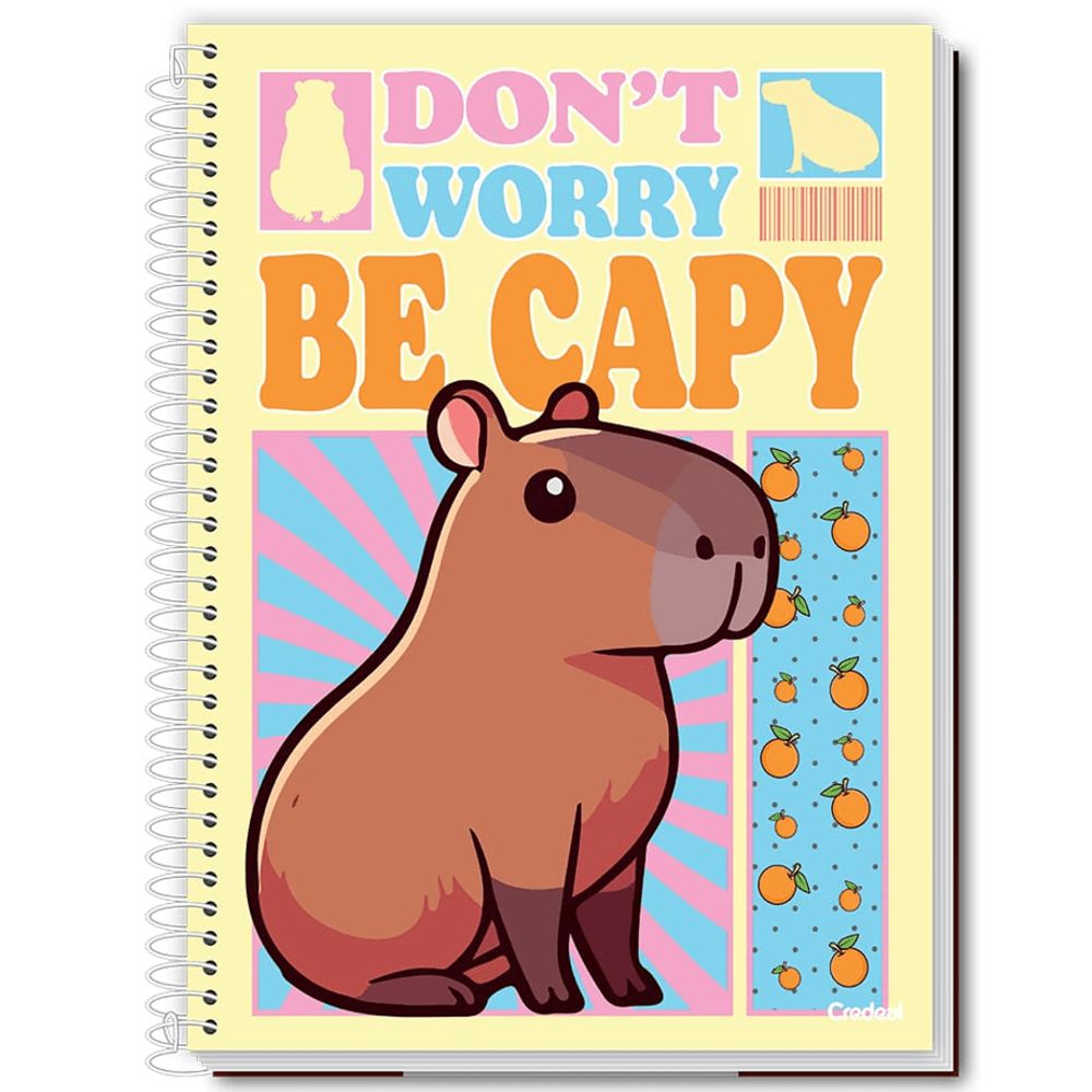 Caderno espiral universitário Be Capy - Estude com estilo! - Revelar Papelaria