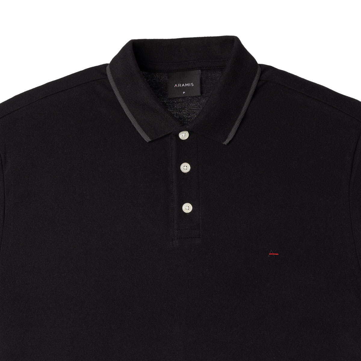 Polo Aramis Masculina Retilinea Piquet Cor Preta - Sea Street ...