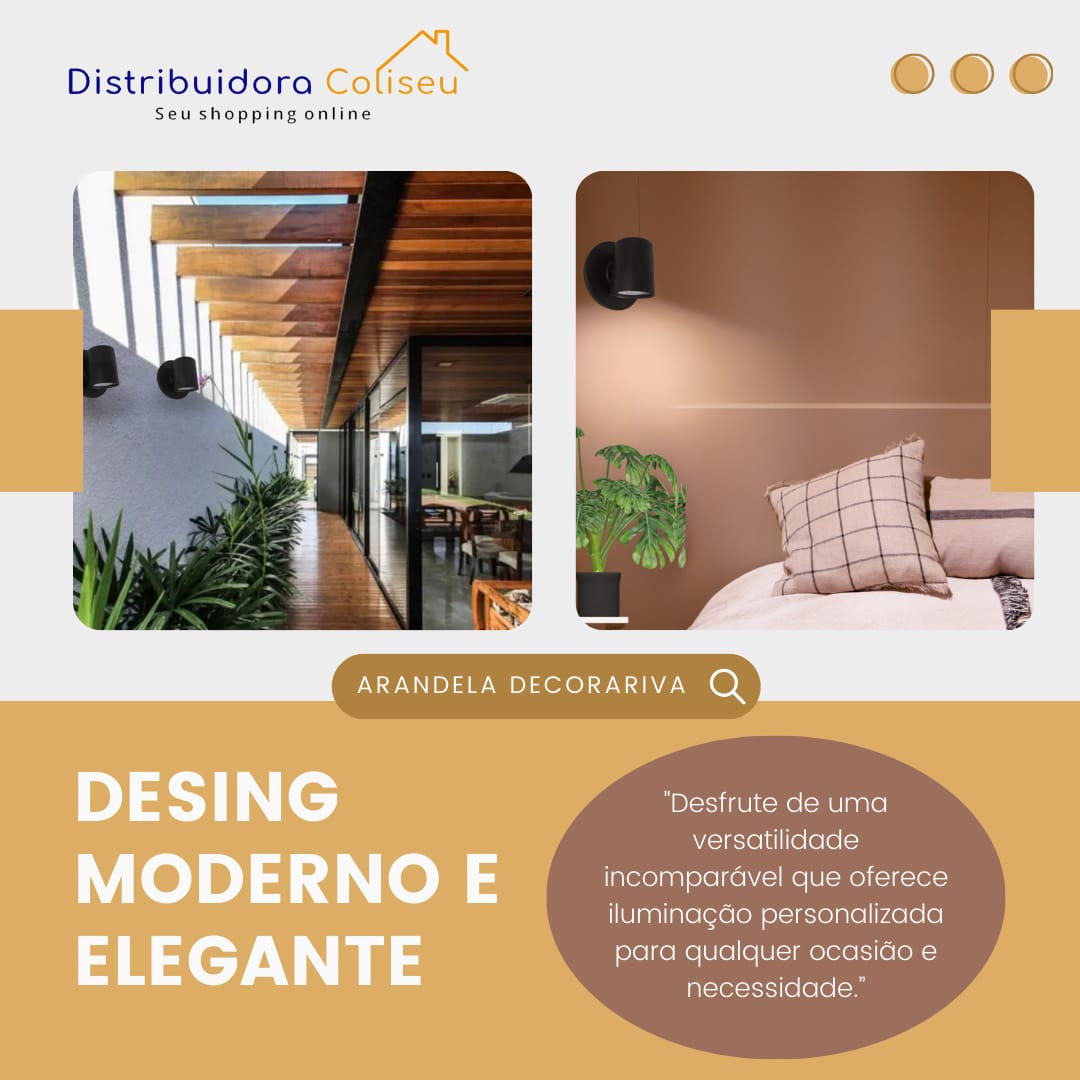 Arandela Direcionável Spot - Aréa Externa 12cm - Preto - Distribuidora ...