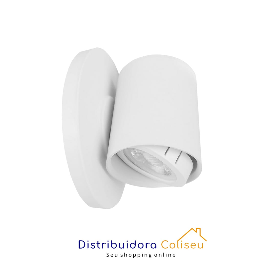 Arandela Direcionável Spot - Aréa Externa 12cm - Branco - Distribuidora ...