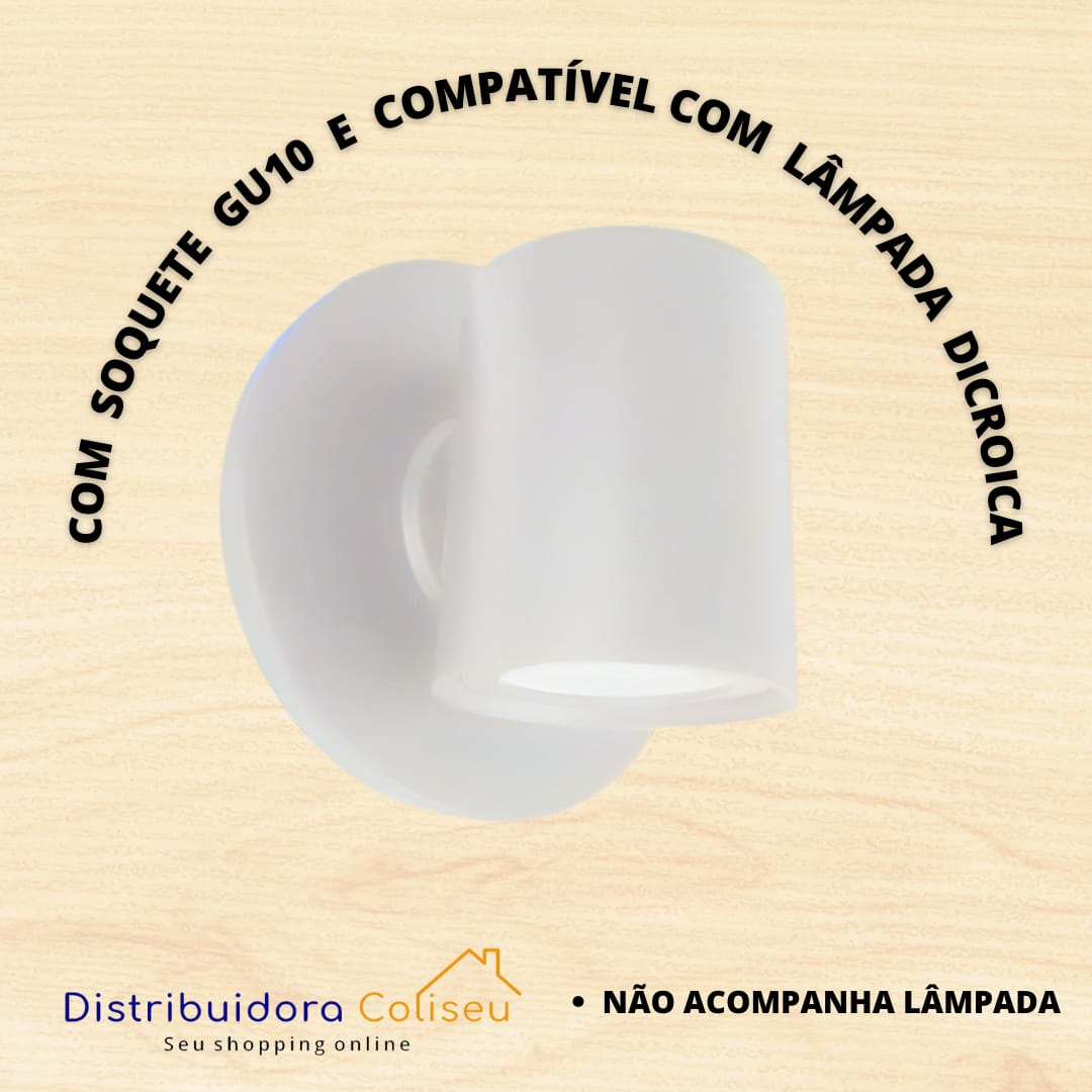 Arandela Direcionável Spot - Aréa Externa 12cm - Branco - Distribuidora ...