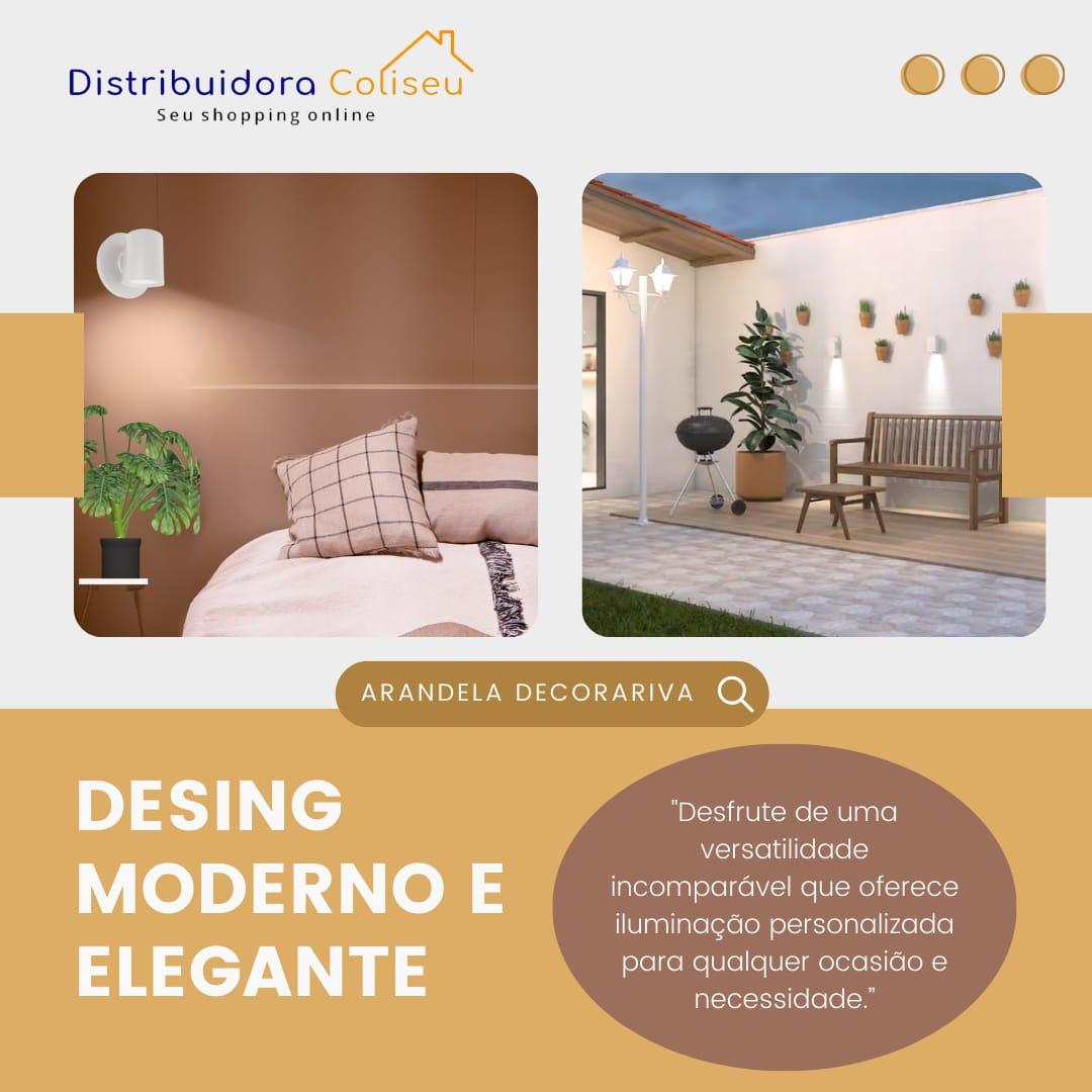 Arandela Direcionável Spot - Aréa Externa 12cm - Branco - Distribuidora ...