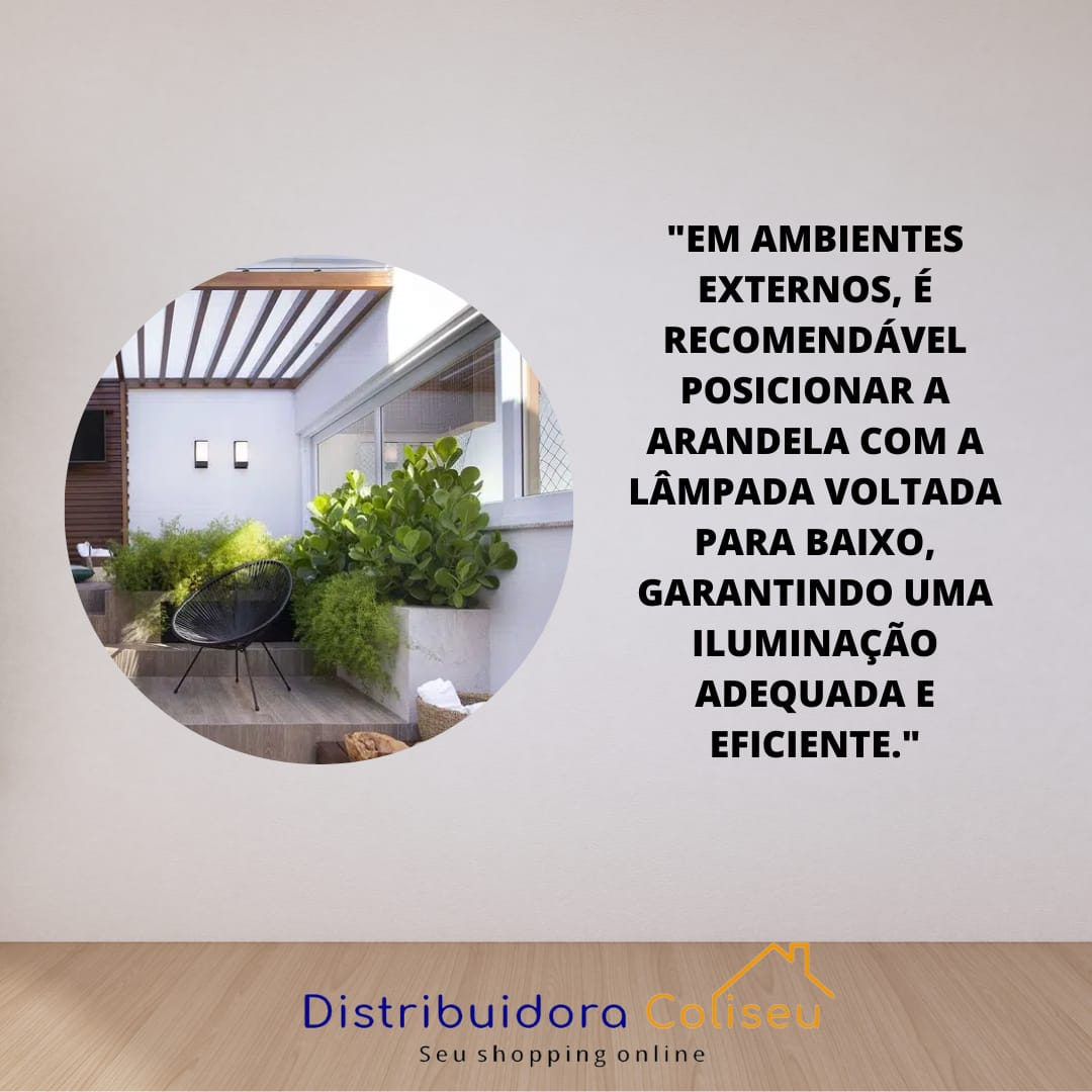 Arandela Direcionável Spot - Aréa Externa 12cm - Branco - Distribuidora ...