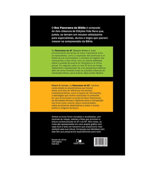 Box Panorama da Biblia (AT e NT) - Gleason L. Archer Jr. / Robert H ...