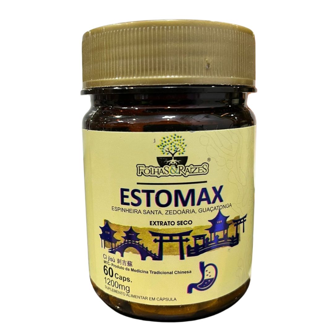 Estomax 60 cápsulas - Folhas e Raízes - ABRAÃO ERVAS