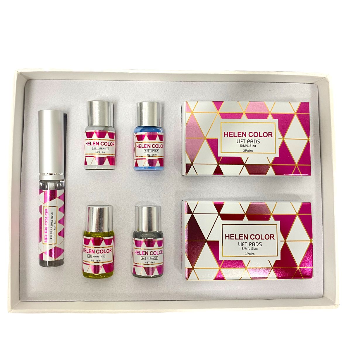 Kit Lash Lifting Permanente de Cílios Profissional Helen Color ...