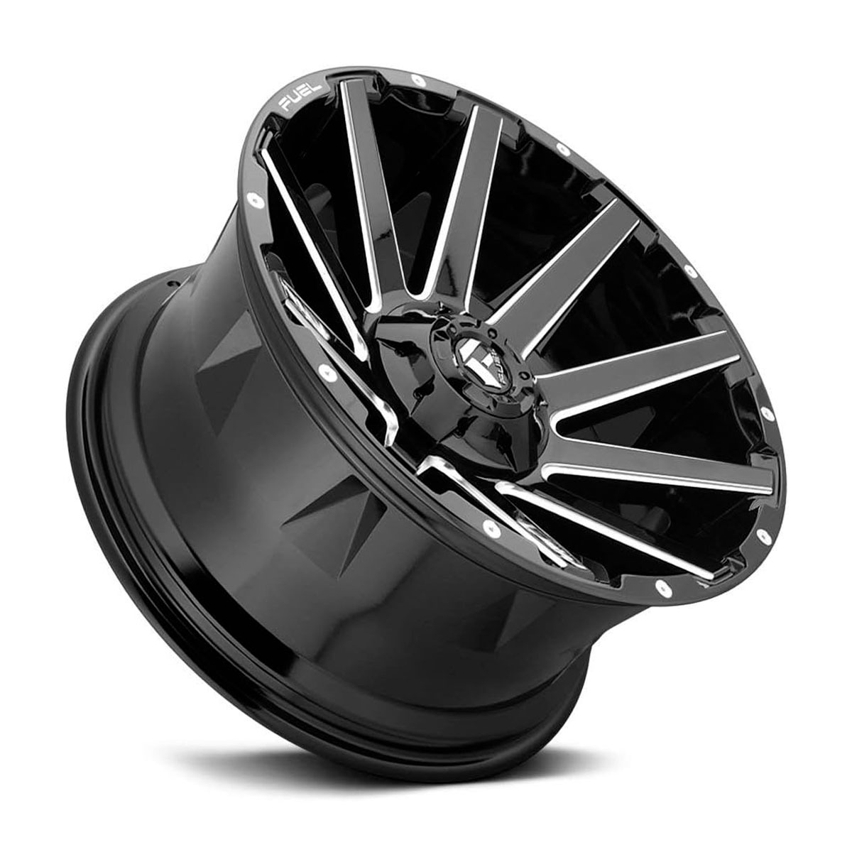 Jogo de Rodas Fuel Contra D616 20x9 8x165.1 +20MM Preto Fosco Fresado ...