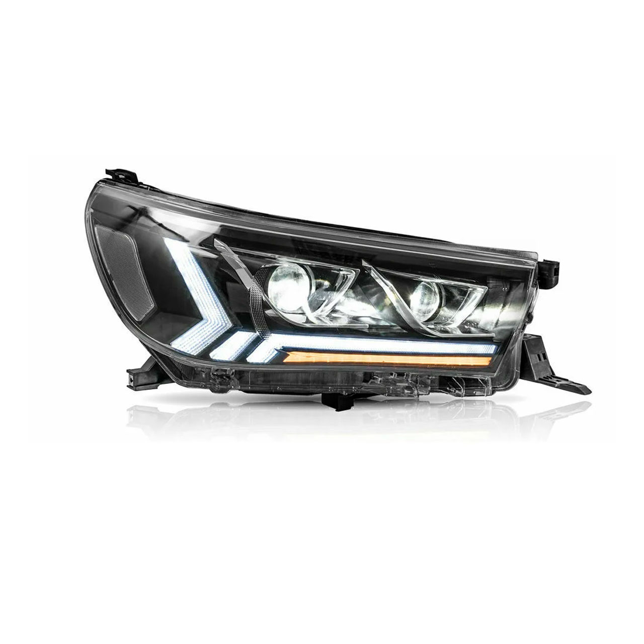 Farol Full Led Toyota Hilux modelo Tribal para 2016 a 2020 - 4x4 Store Brasil