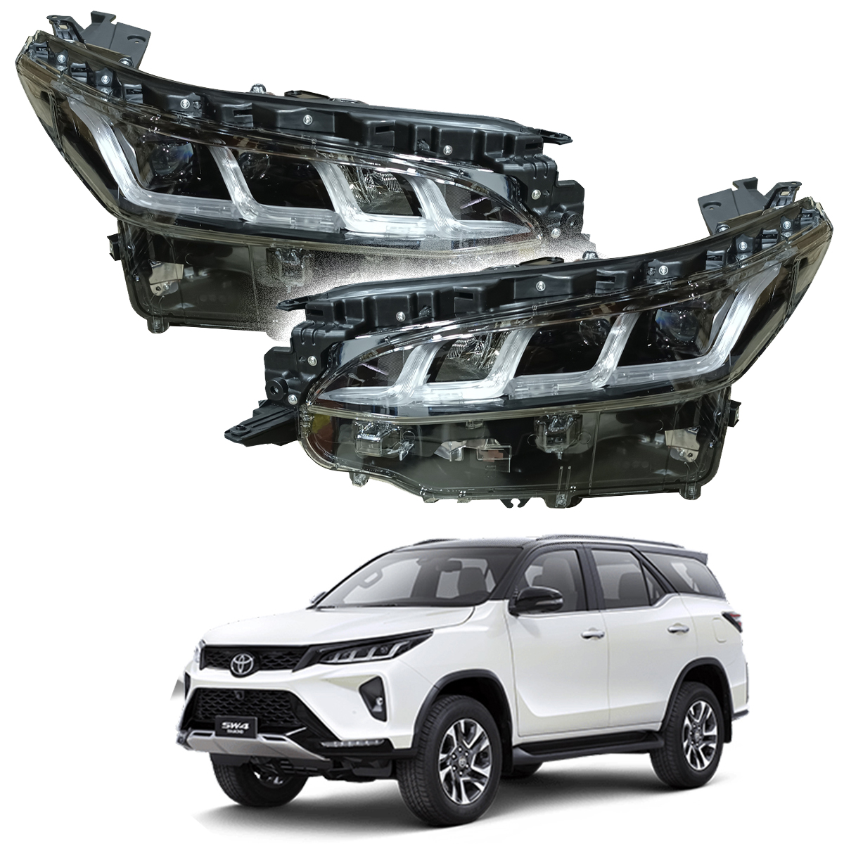Farol Dianteiro Toyota SW4 2016 a 2020 Modelo 2021 - 4x4 Store Brasil