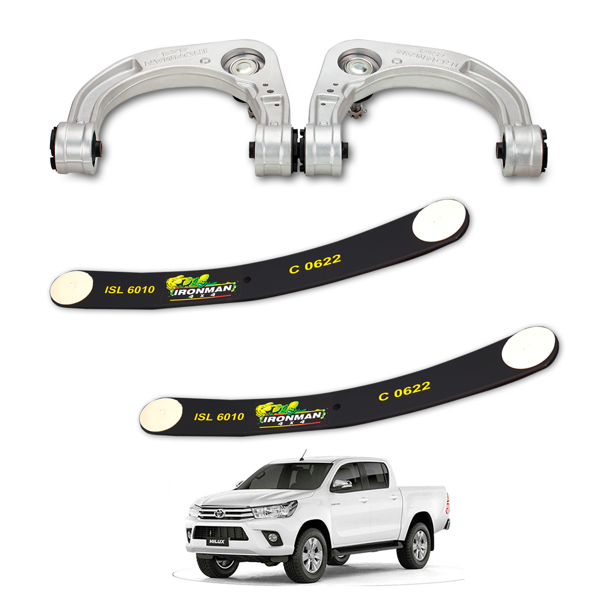 Kit Suspensão IronMan NitroGás para Toyota Hilux 2016 a 2024 COM ...