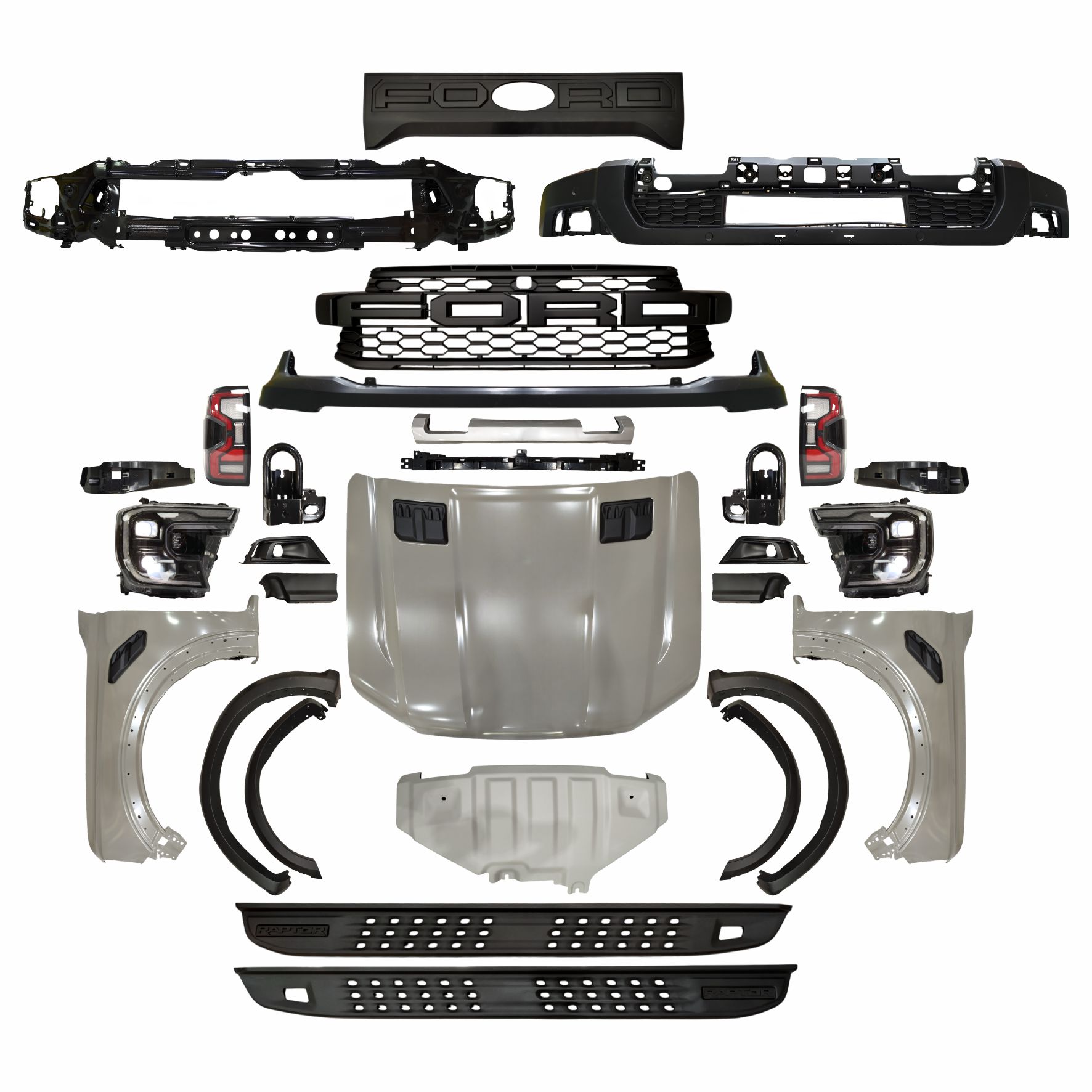 KIT TRANSFORMAÇÃO RANGER 2024 PARA RAPTOR 24 COMPLETO - 4x4 Store Brasil