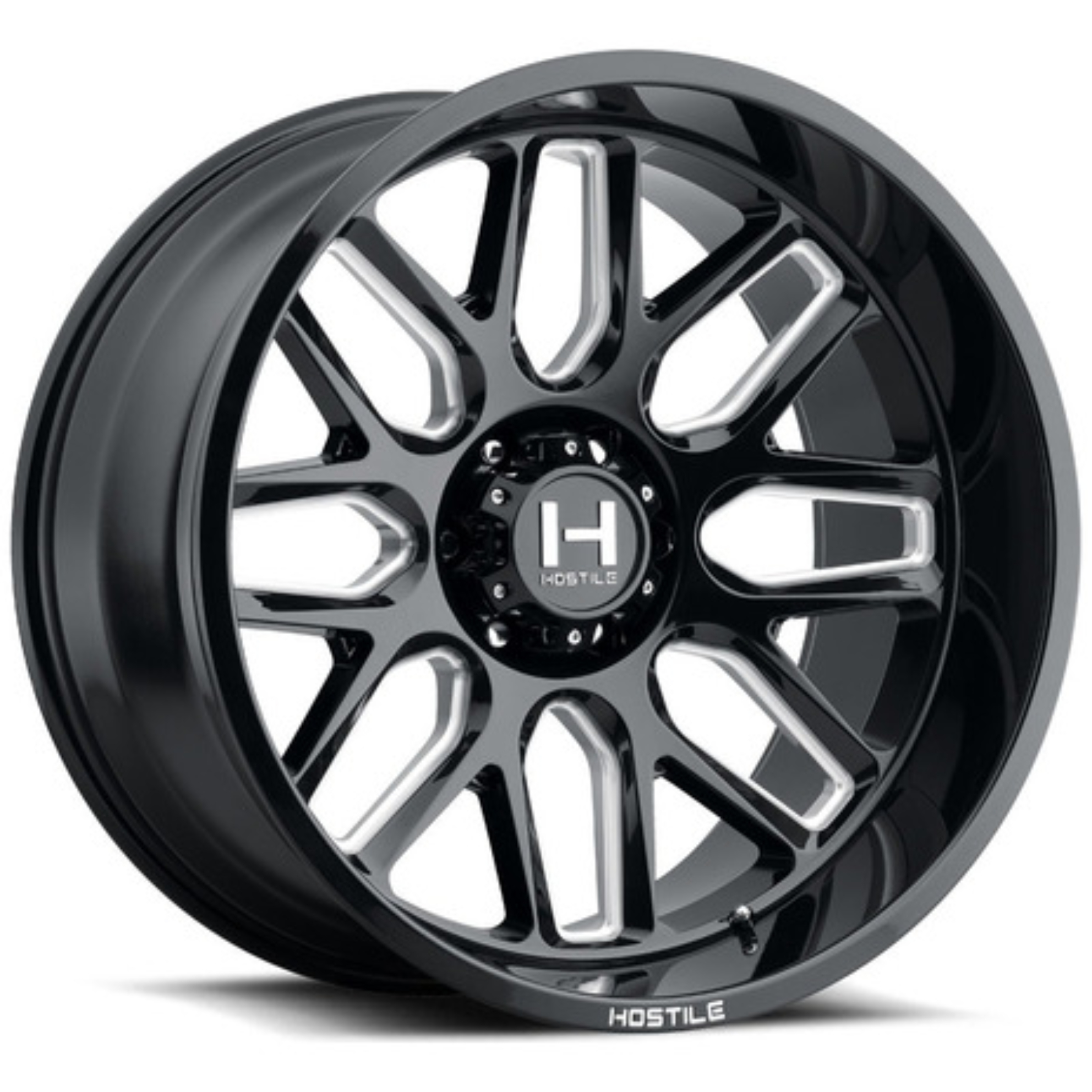 Roda Hostile Vulcan H120 24x12 8x165.1 -44mm Preto - 4x4 Store Brasil