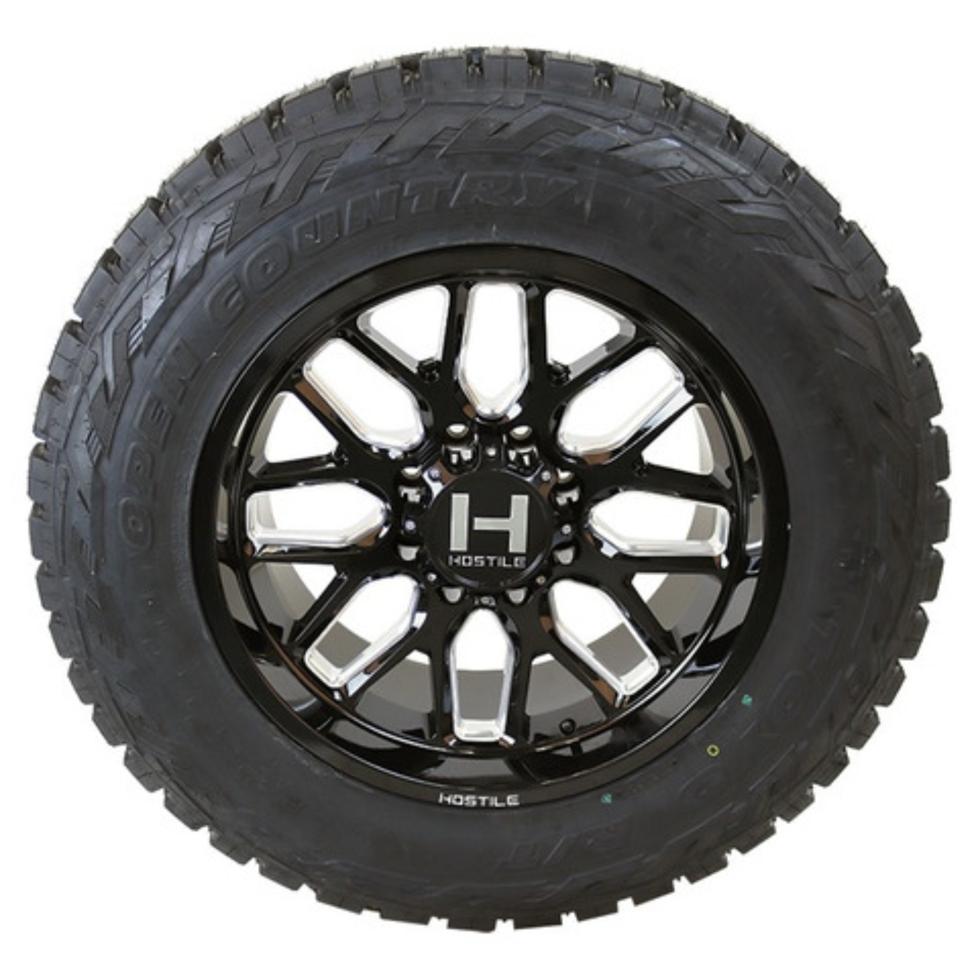 Roda Hostile Vulcan H120 24x12 8x165.1 -44mm Preto - 4x4 Store Brasil