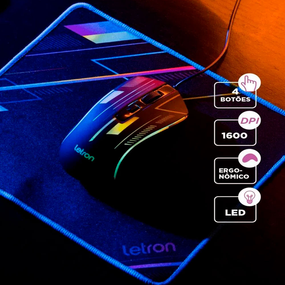 KIT Need Gamer Letron - Headset Estereo - Mouse - MousePad - Teclado ...