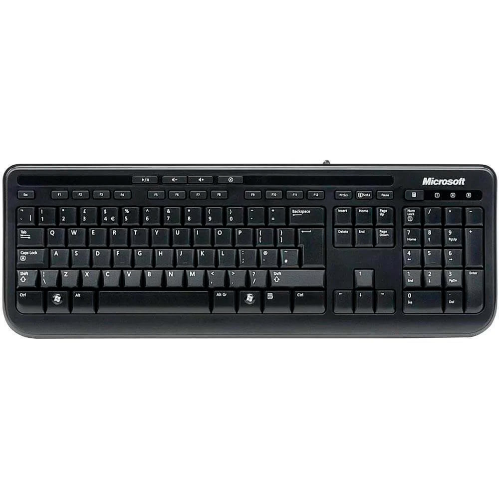 Kit Teclado E Mouse Com Fio Microsoft - Wired Desktop 600 - APB-00005 ...
