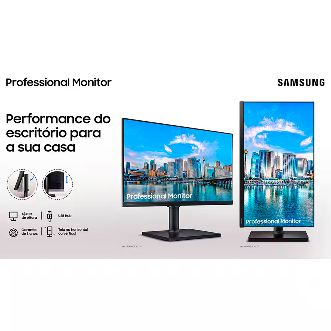 Monitor Samsung T450 24” - Full HD, 75Hz, IPS, HDMI, Energy Star ...