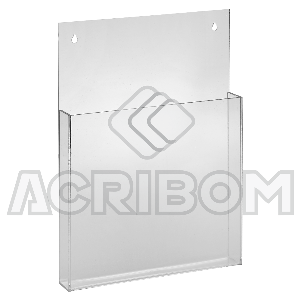 Porta Folder Folhetos ou Panfletos de Parede em Acrílico Tamanho 21X10 ...