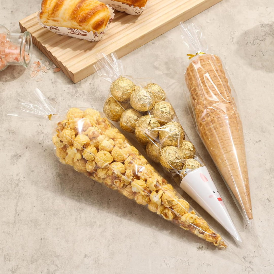 Kit Sacos Cone Com Fecho Metálico (20 unidades) - Solider Embalagens